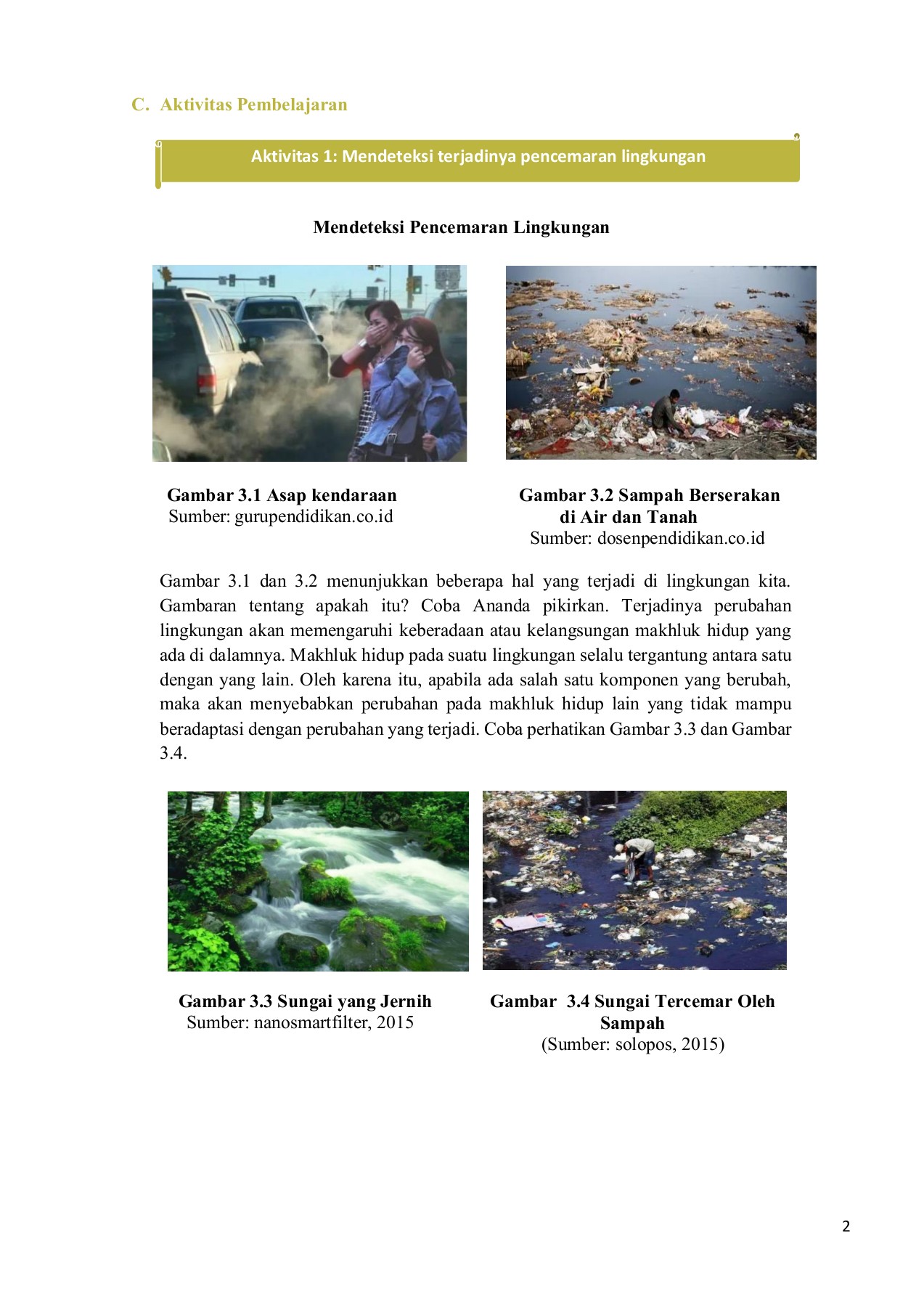 Materi Bahan Ajar Kelas 7. Pencemaran Lingkungan - Yuyun Dwi Nurana Suyatni - Kaca 5 | PDF ...