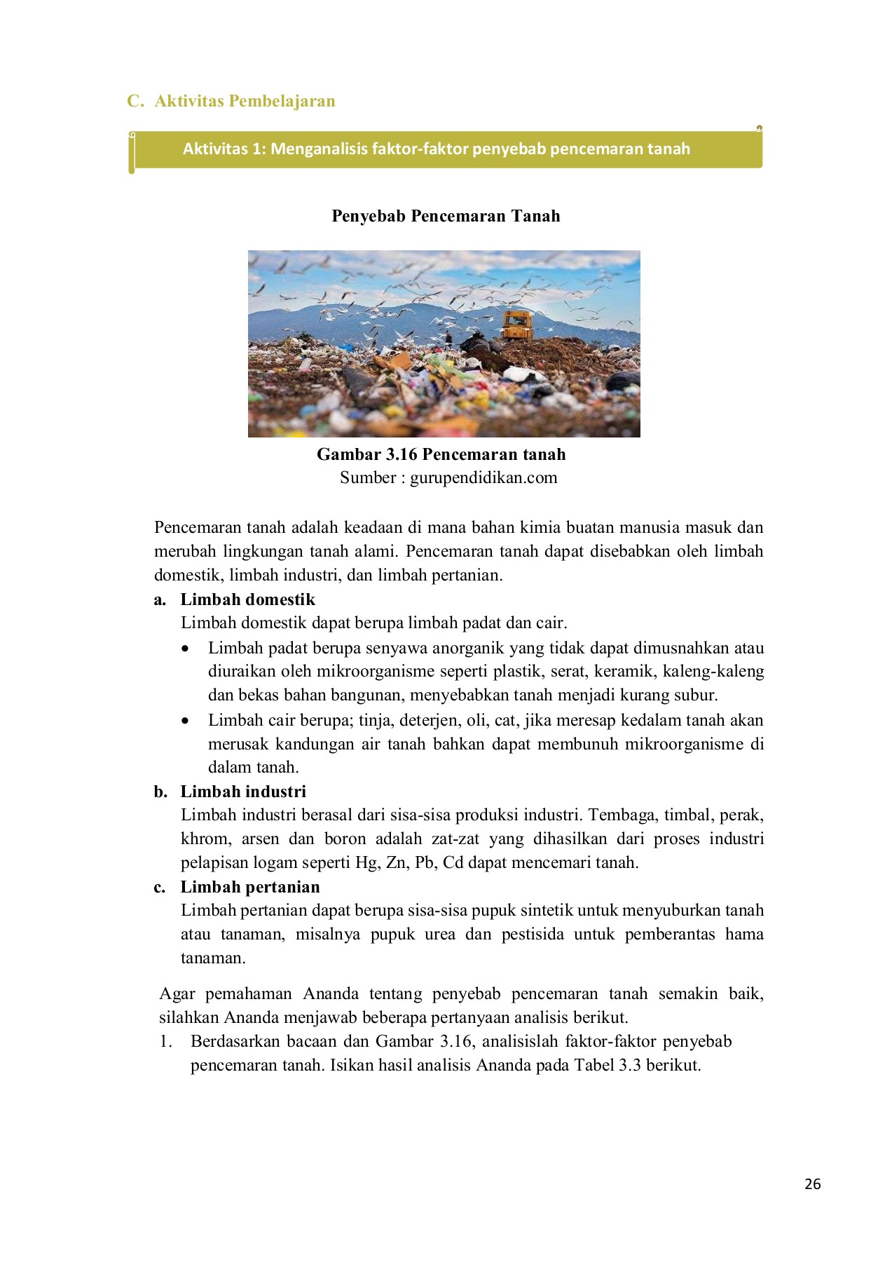 Bahan Ajar Pencemaran Lingkungan Kelas 7 - Yuyun Dwi Nurana Suyatni - Kaca 29 | PDF Online ...