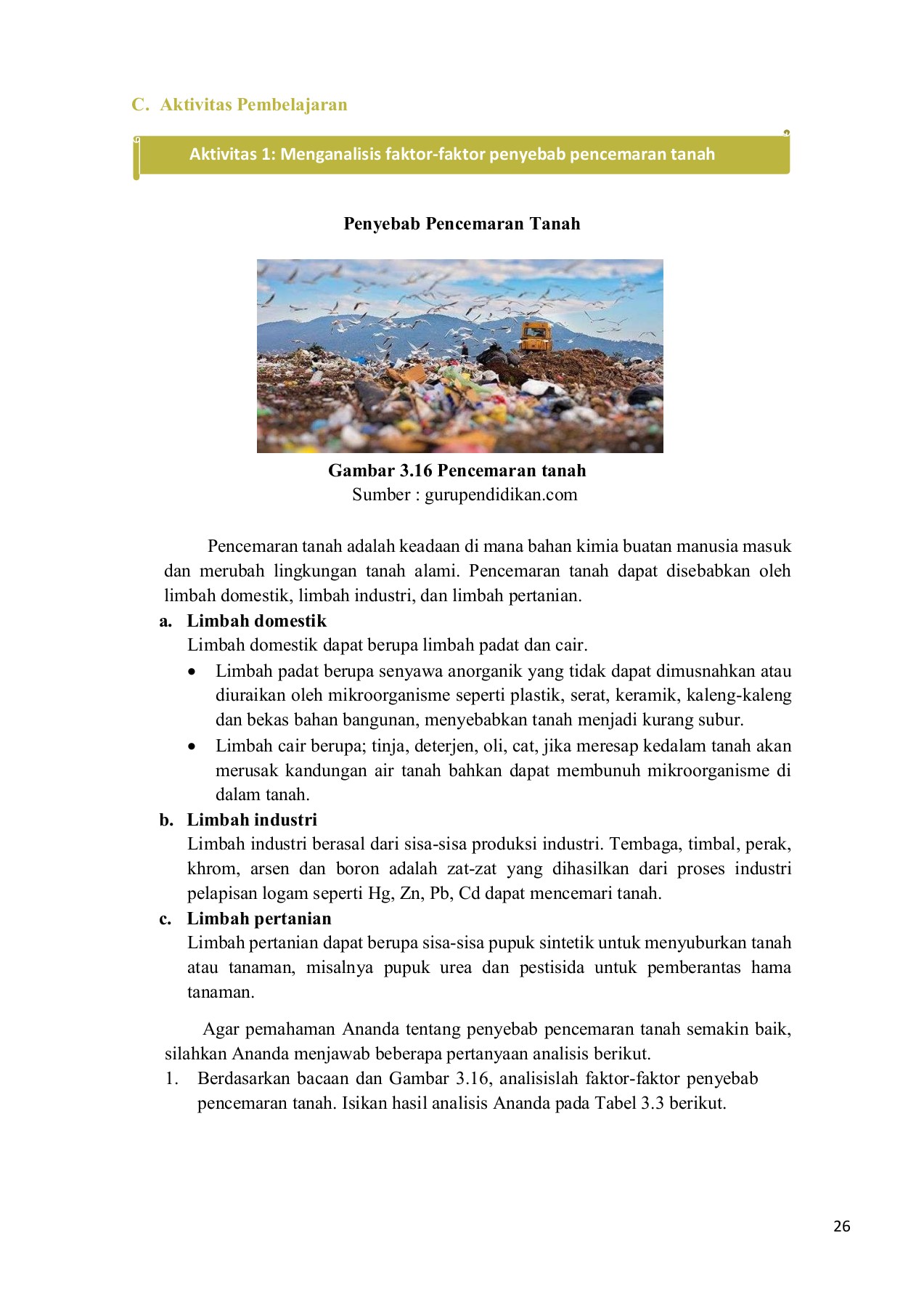 Materi Ajar Kelas VII SMP_ Pencemaran Lingkungan - Yuyun Dwi Nurana Suyatni - Kaca 29 | PDF ...