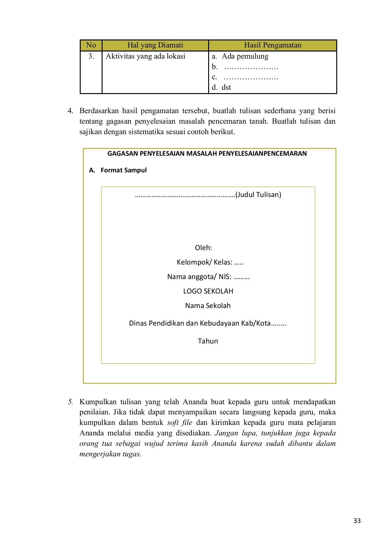 Materi Ajar Kelas VII SMP_ Pencemaran Lingkungan - Yuyun Dwi Nurana Suyatni - Kaca 36 | PDF ...