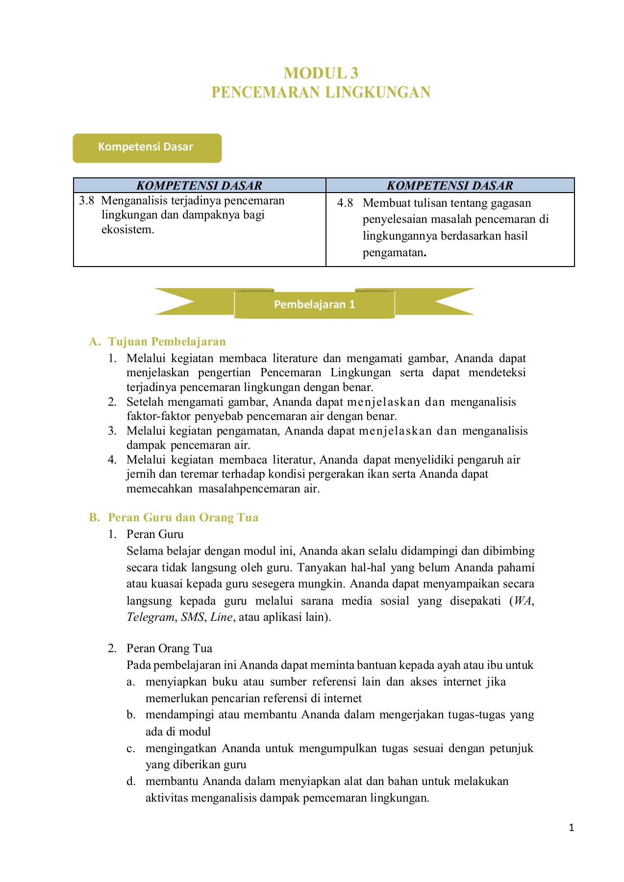 Materi Ajar Kelas VII SMP_ Pencemaran Lingkungan - Yuyun Dwi Nurana Suyatni - Kaca 4 | PDF ...