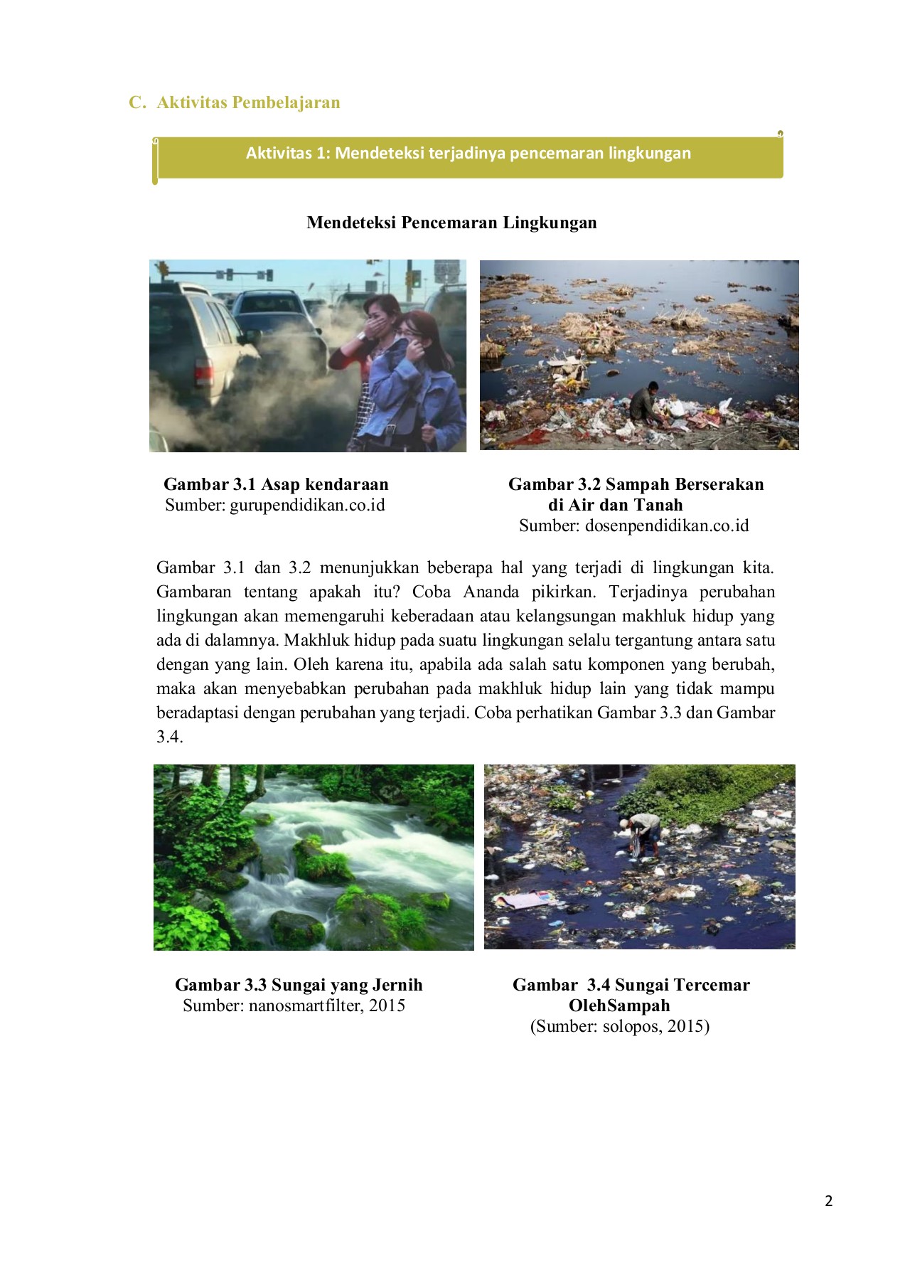 Materi Ajar Kelas VII SMP_ Pencemaran Lingkungan - Yuyun Dwi Nurana Suyatni - Kaca 5 | PDF ...