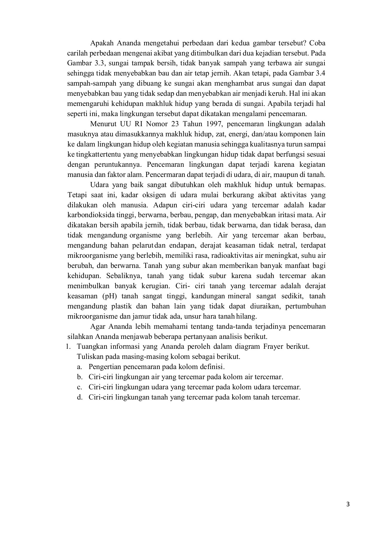 Materi Ajar Kelas VII SMP_ Pencemaran Lingkungan - Yuyun Dwi Nurana Suyatni - Kaca 6 | PDF ...