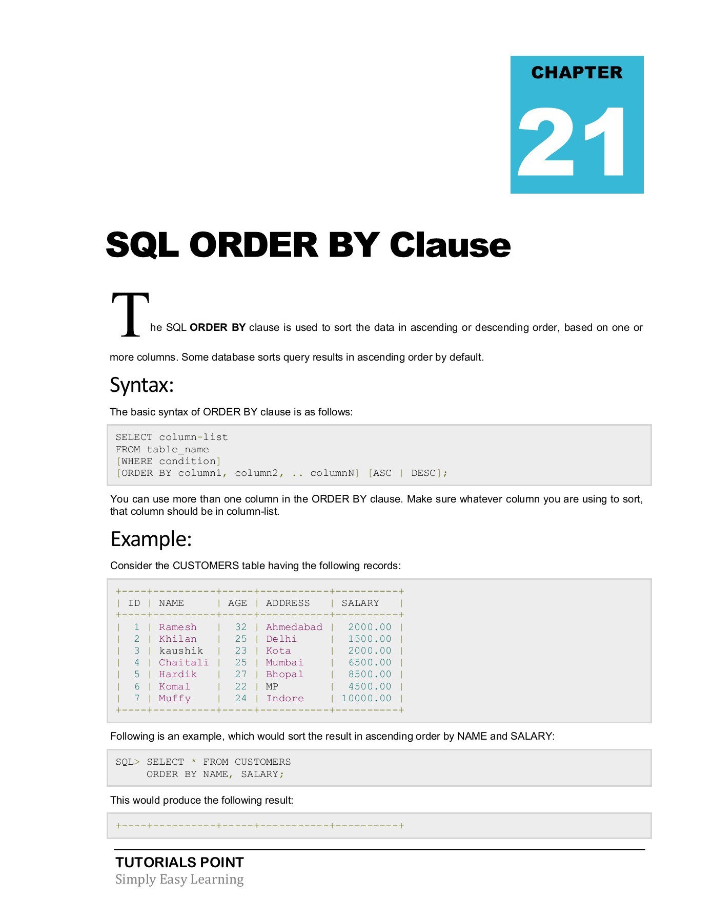 sql_tutorial - mahendra.bhavsar - Page 78 | Flip PDF Online | PubHTML5