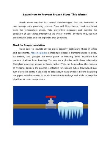 Frozen Pipes.docx