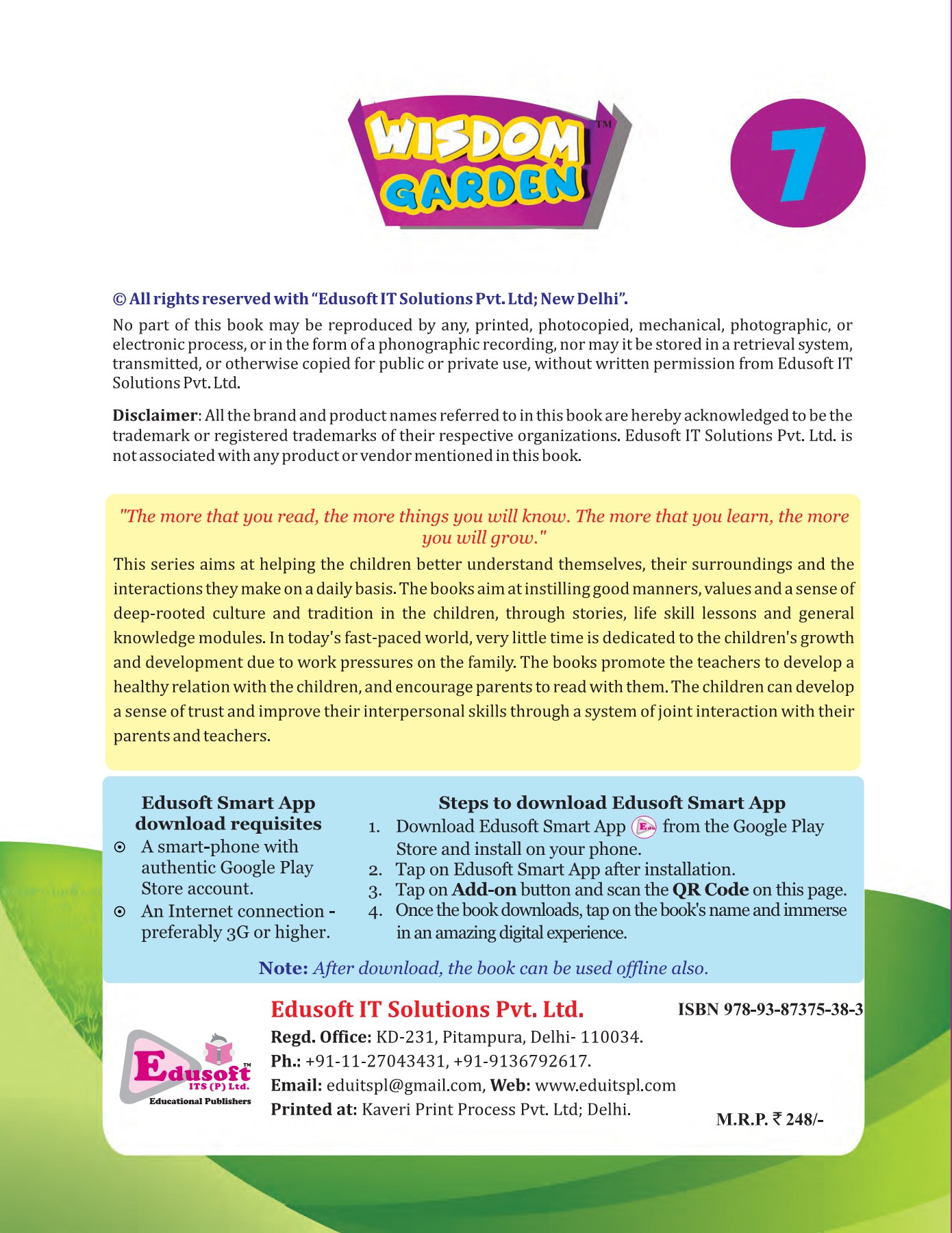 Wisdom Garden_7 - Edusoft Delhi - Page 98 | Flip PDF Online | PubHTML5