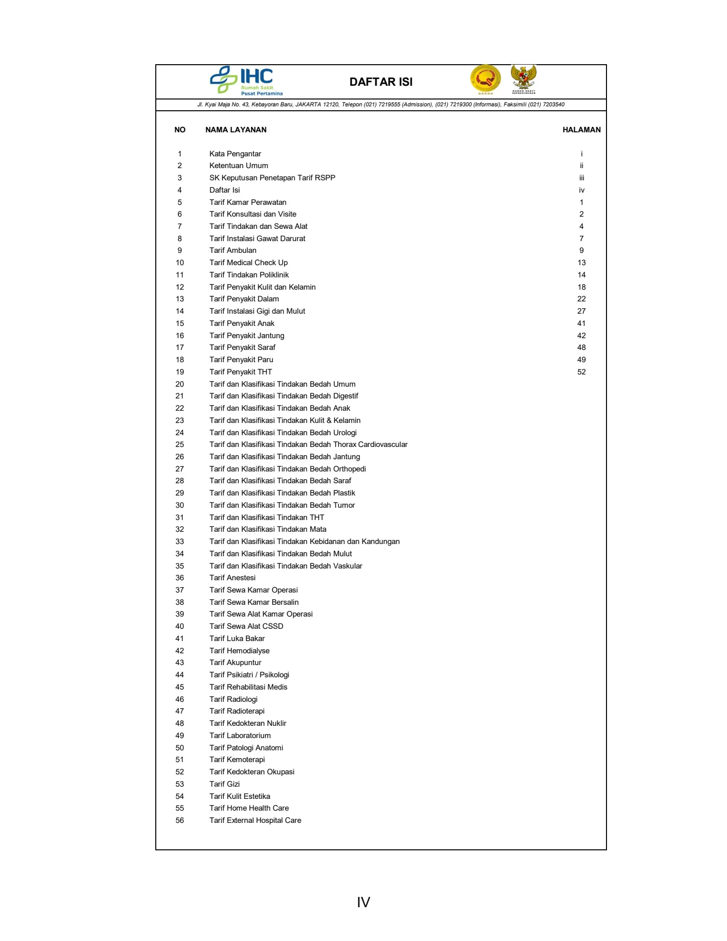 BUKU TARIF IHC RSPP 2024 - sosmed rspp - Halaman 5 | PDF Online | PubHTML5