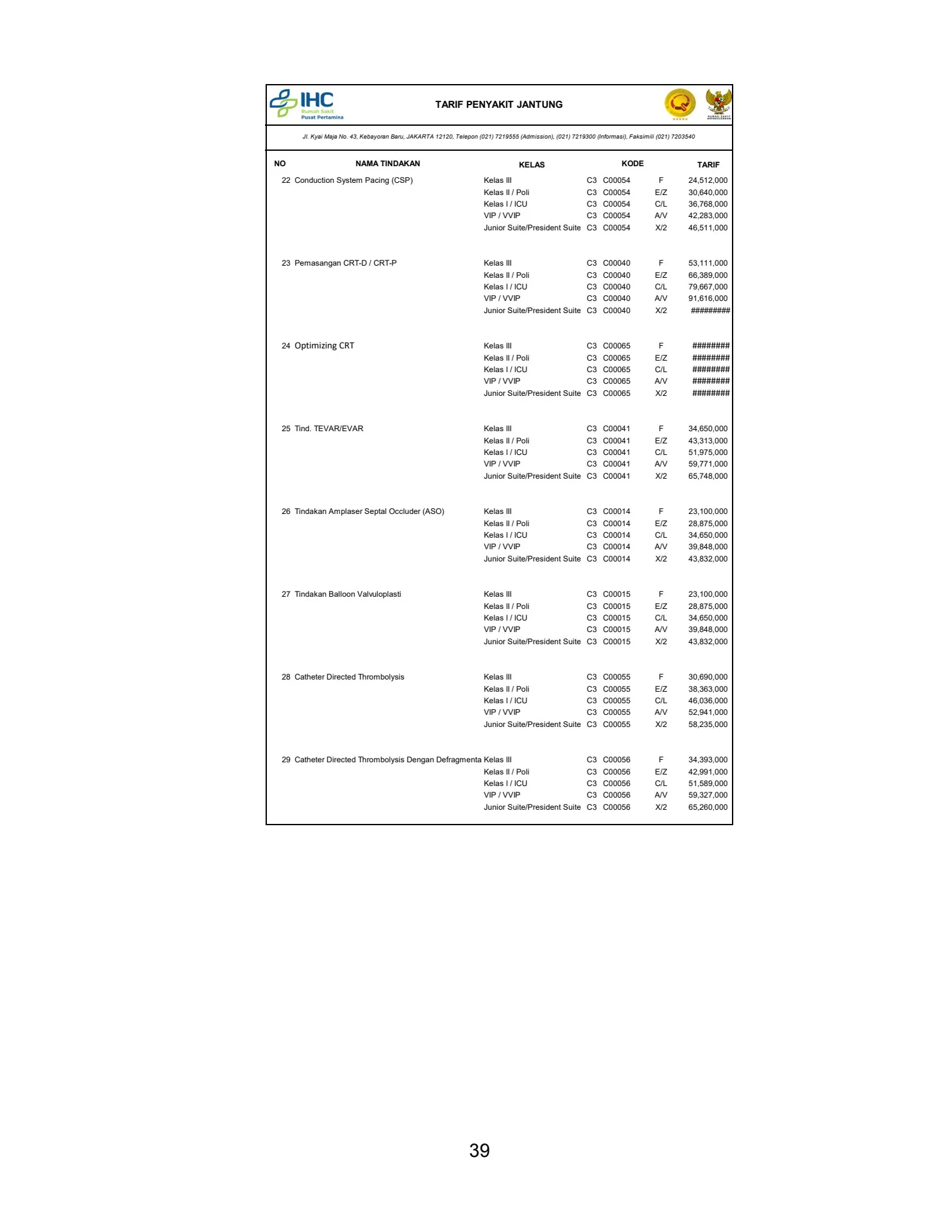 BUKU TARIF IHC RSPP 2024 - sosmed rspp - Halaman 44 | PDF Online | PubHTML5
