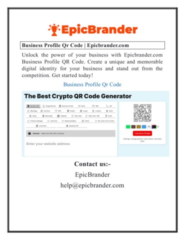 Business Profile Qr Code Epicbrander