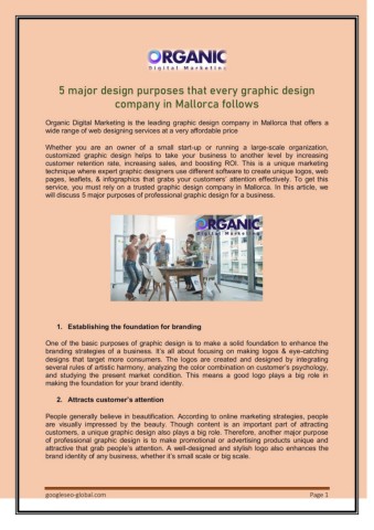 5 major design purposes that every graphic design company in Mallorca ...