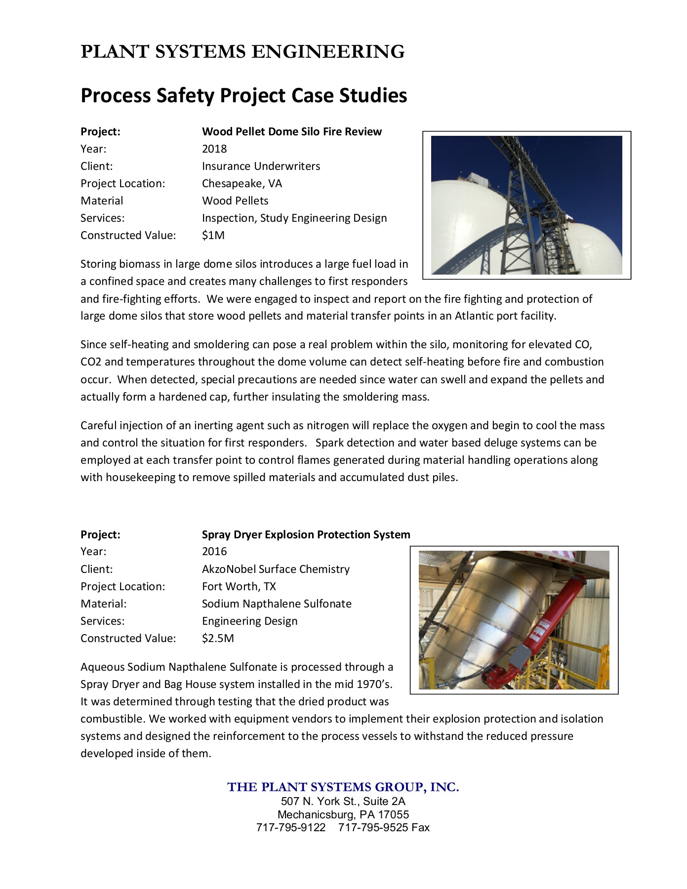 Process Safety Project Case Studies - Plant Systems Engineering - Page ...
