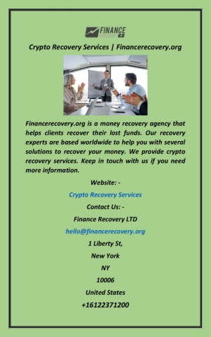 Crypto Recovery Services Financerecovery.org