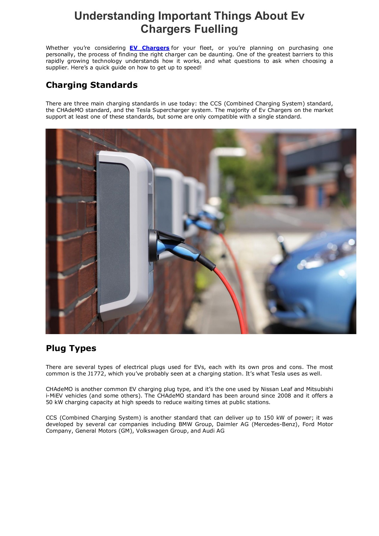 understanding-important-things-about-Ev-chargers - jackbrownecovantage ...