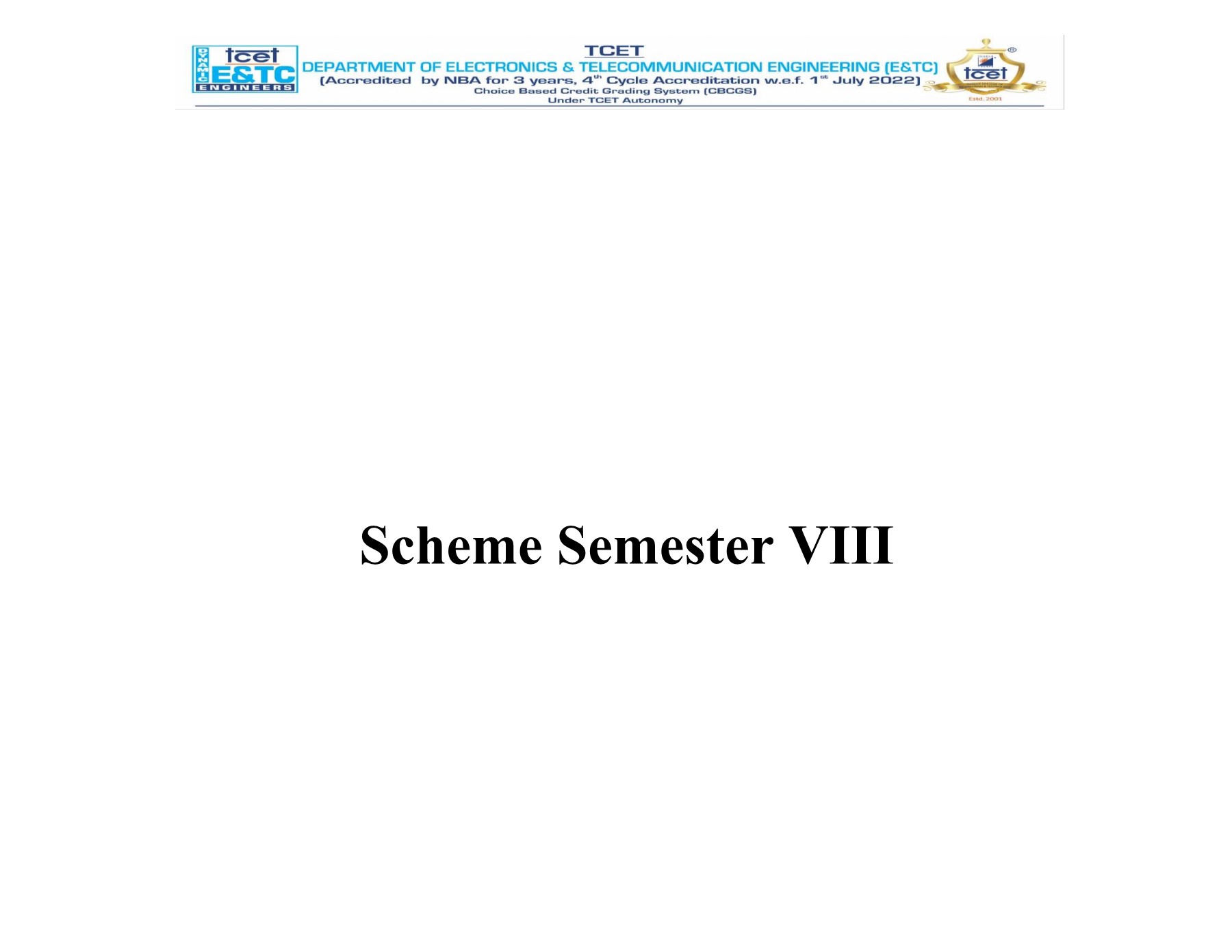 Sem 8 Scheme - tcetictweb - Page 1 - 4 | Flip PDF Online | PubHTML5