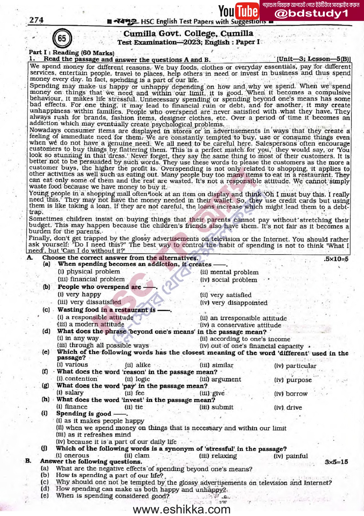 English 1st Paper - Edu Today - Page 280 | Flip PDF Online | PubHTML5