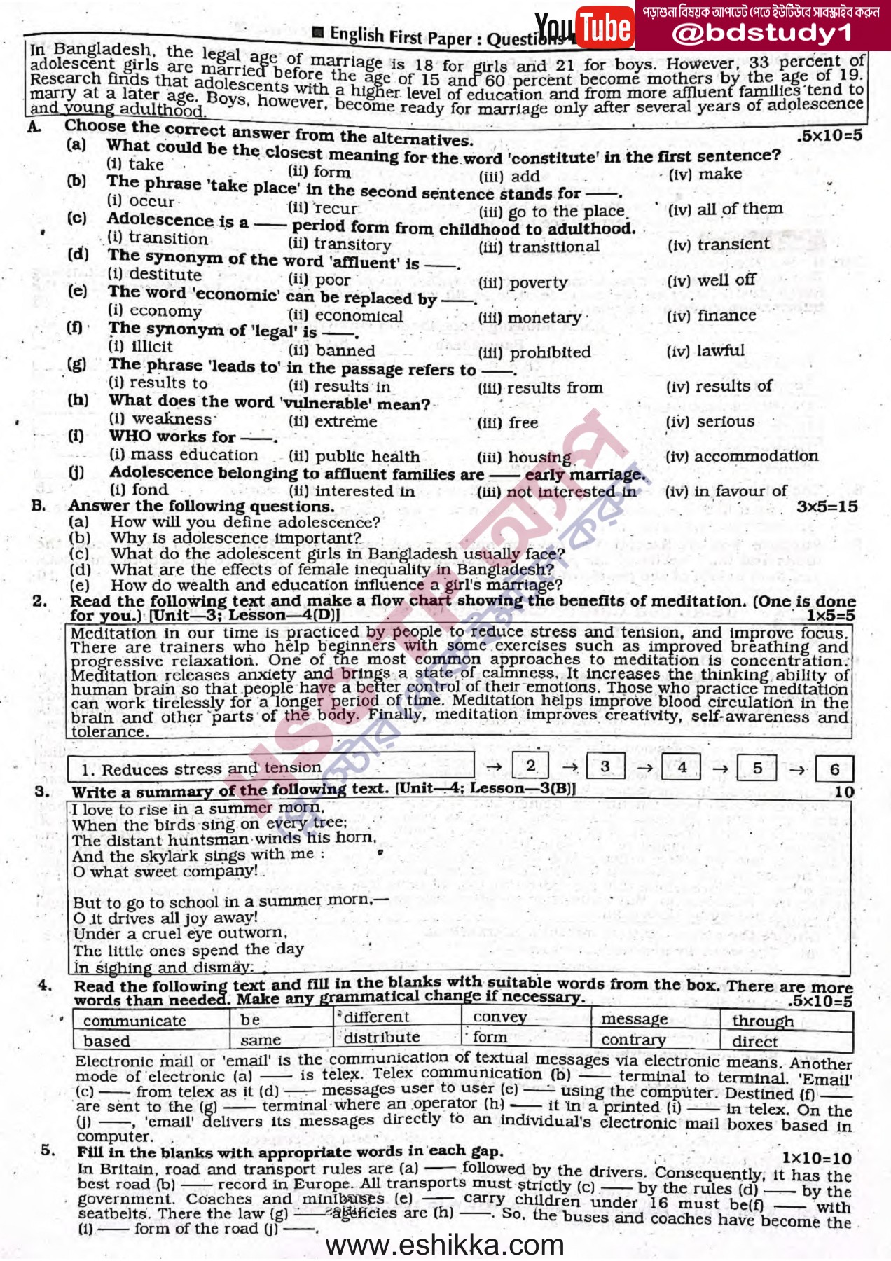 English 1st Paper - Edu Today - Page 301 | Flip PDF Online | PubHTML5