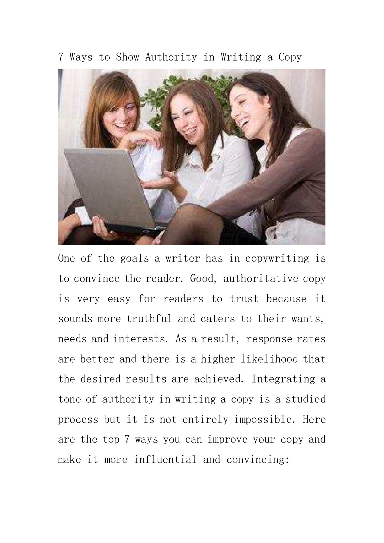 7 Ways to Show Authority in Writing a Copy - jean - Page 1 - 5 | Flip ...