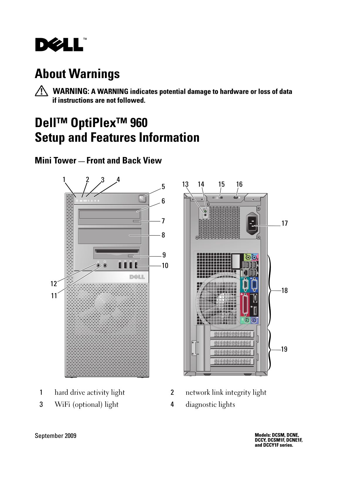 Dell OptiPlex 960 Setup and Features Information - courtney.live - Page ...