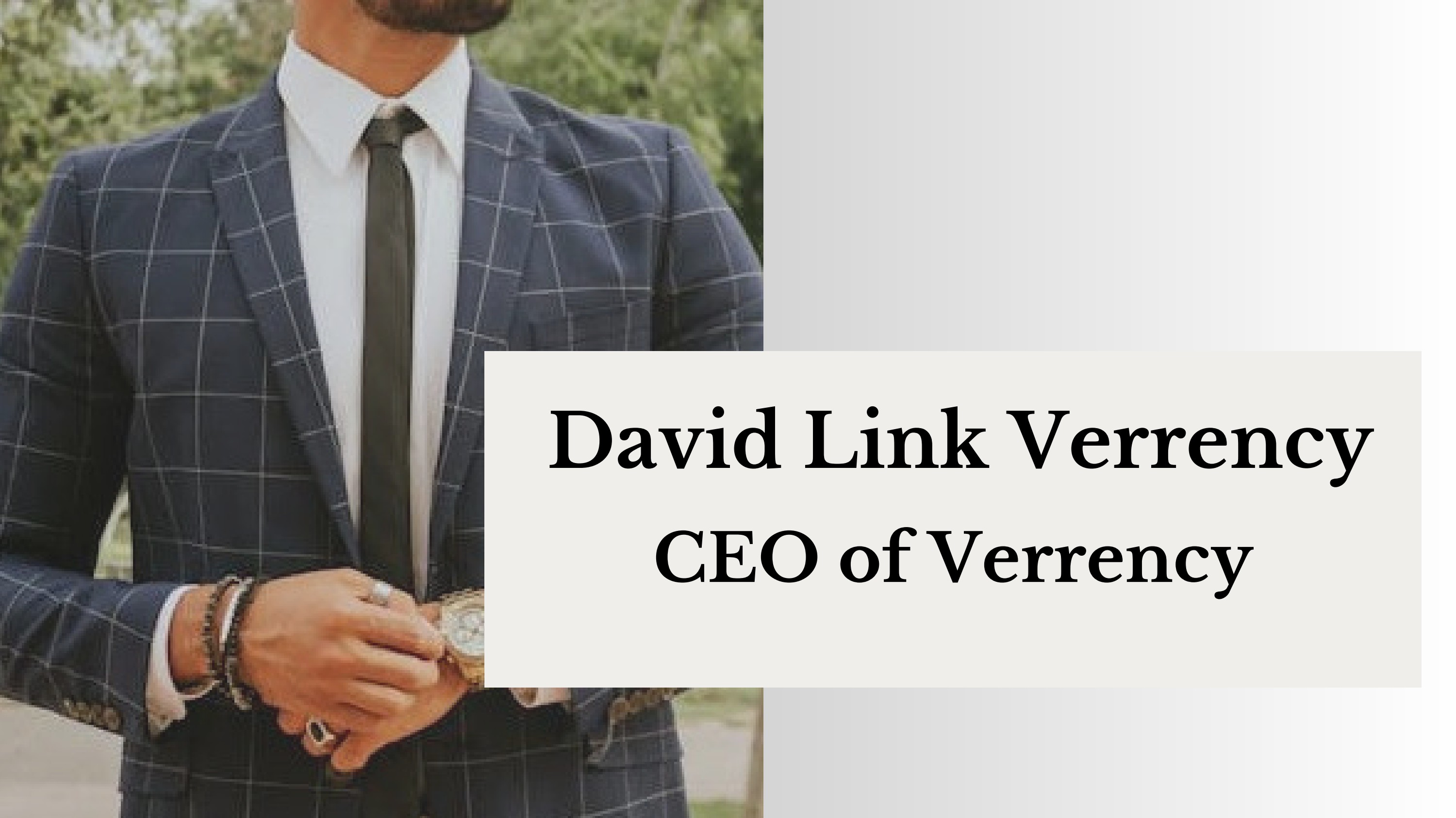 David Link Verrency - CEO of Verrency - David Link Verrency - Page 1 ...