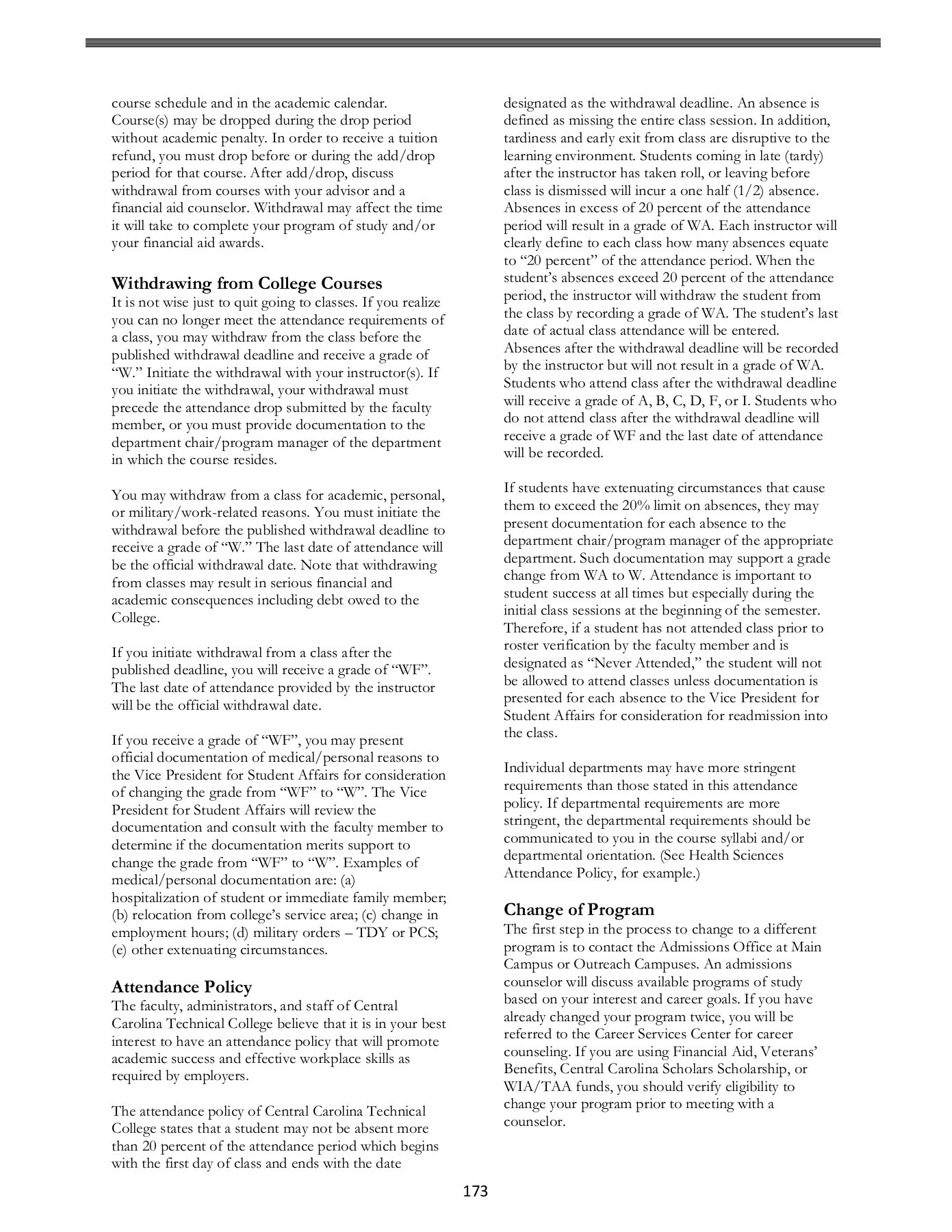 2018 - 2019 CCTC Catalog and Student Handbook - CentralCarolinaTech PR - Page 174 | Flip PDF ...