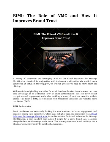BIMI The Role of VMC and How It Improves Brand Trust