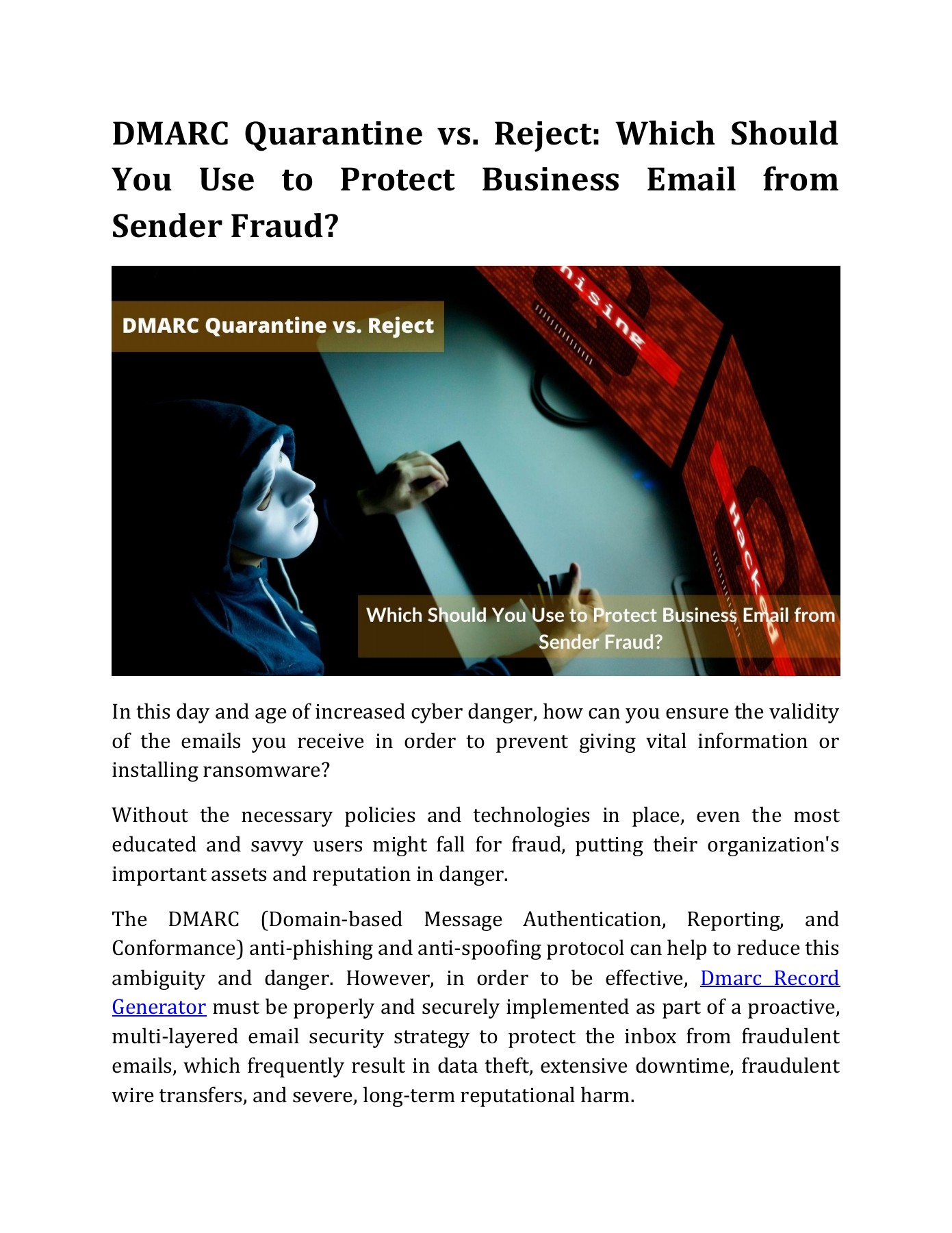 DMARC Quarantine vs Reject Which Should You Use to Protect Business ...
