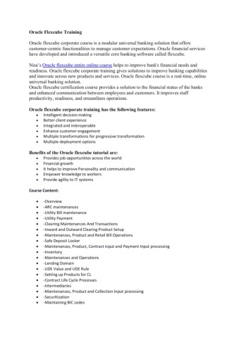 Oracle Flexcube Training - nisatrainings1234 - Page 1 - 2 | Flip PDF Online | PubHTML5