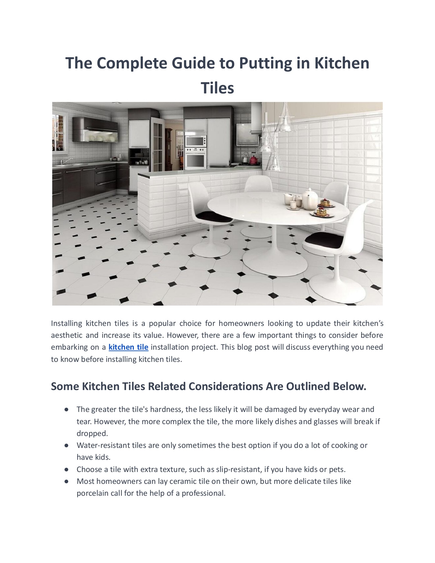 The Complete Guide to Putting in Kitchen Tiles - Tile Trolley ...
