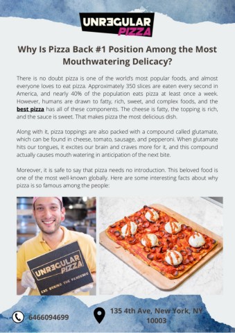 Best Pizza in Union Square by Unregular Pizza - Order Now