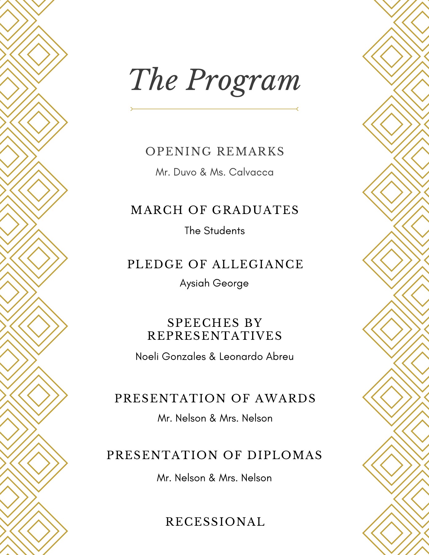 5th Grade Graduation Program Sample 8th Grade Graduation Diploma, 5th