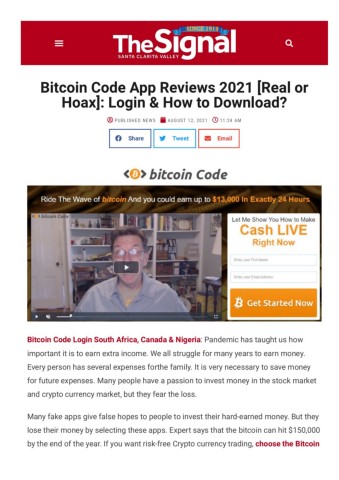 Bitcoin Code Website Reviews: Check Expert Account!