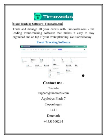 Event Tracking Software Timewebs - timewebs - Page 1 - 3 | Flip PDF ...