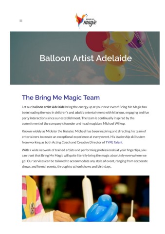 Balloon Artist Adelaide - Bring me magic - Page 1 - 8 | Flip PDF Online ...