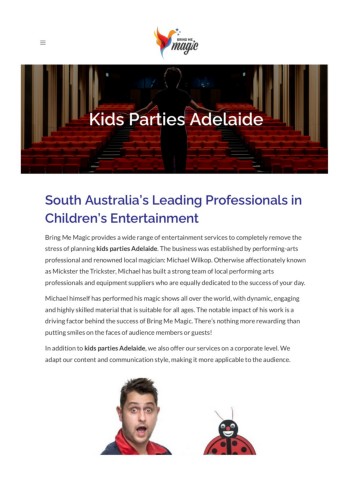 Kids Parties Adelaide - Bring me magic - Page 1 - 8 | Flip PDF Online ...