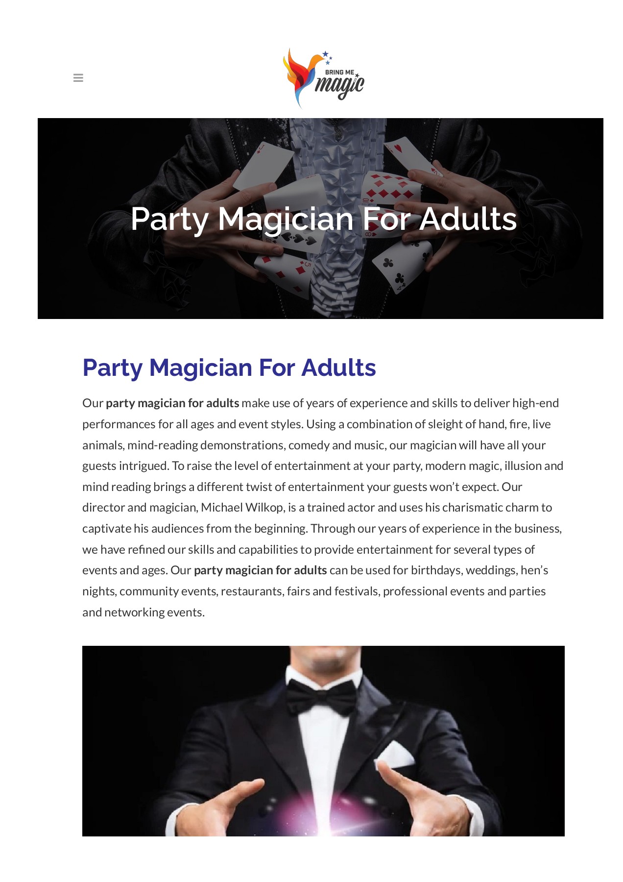 Party Magician For Adults - Bring me magic - Page 1 - 8 | Flip PDF ...