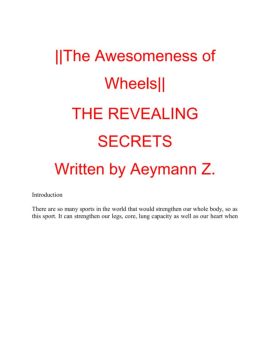 The Awesomeness of Wheels - wangw - Page 1 | Flip PDF Online | PubHTML5