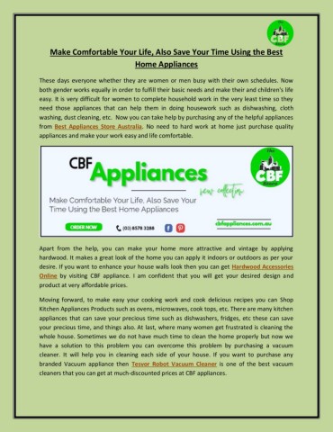 Make Comfortable Your Life, Also Save Your Time Using the Best Home ...