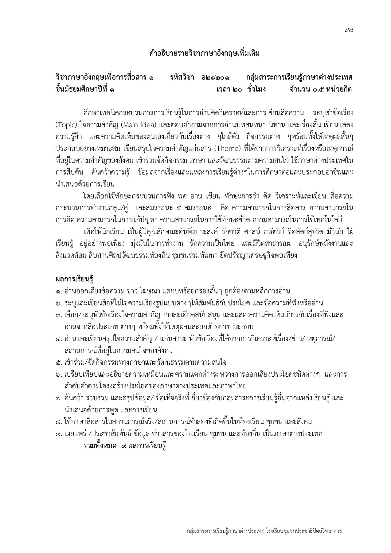 หลักสูตรกลุ่มสาระฯภาษาต่างประเทศ 2564 - วันเพ็ญ แสนงาม - หน้าหนังสือ 103 | พลิก PDF ออนไลน์ ...