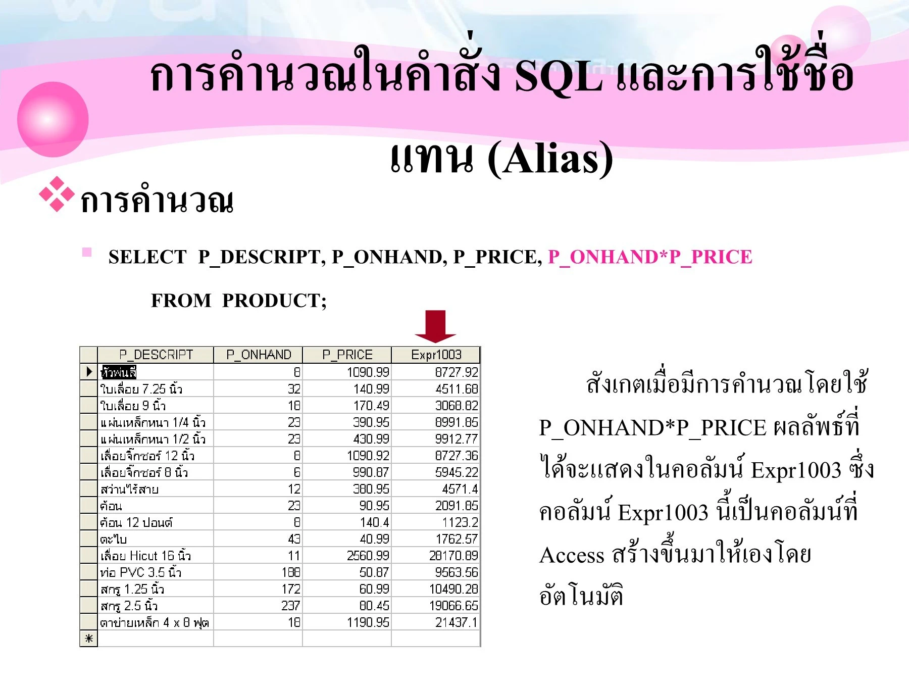 SQL Command Structured Query Language - Aj.pan Rattanaumporn - หน้าหนังสือ 68 | พลิก PDF ออนไลน์ ...