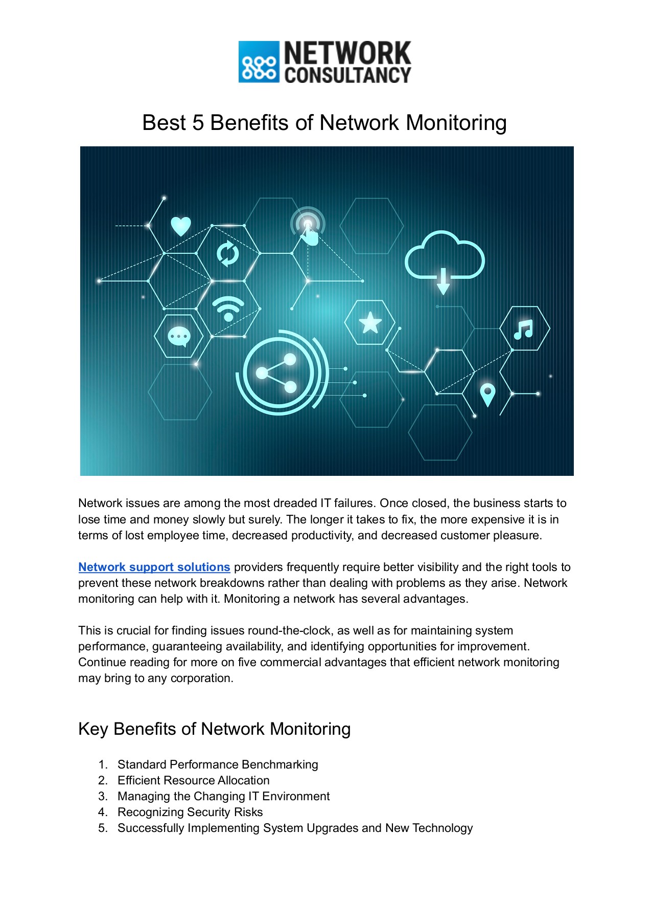 Best 5 Benefits of Network Monitoring - networkconsultancync - Page 1 ...