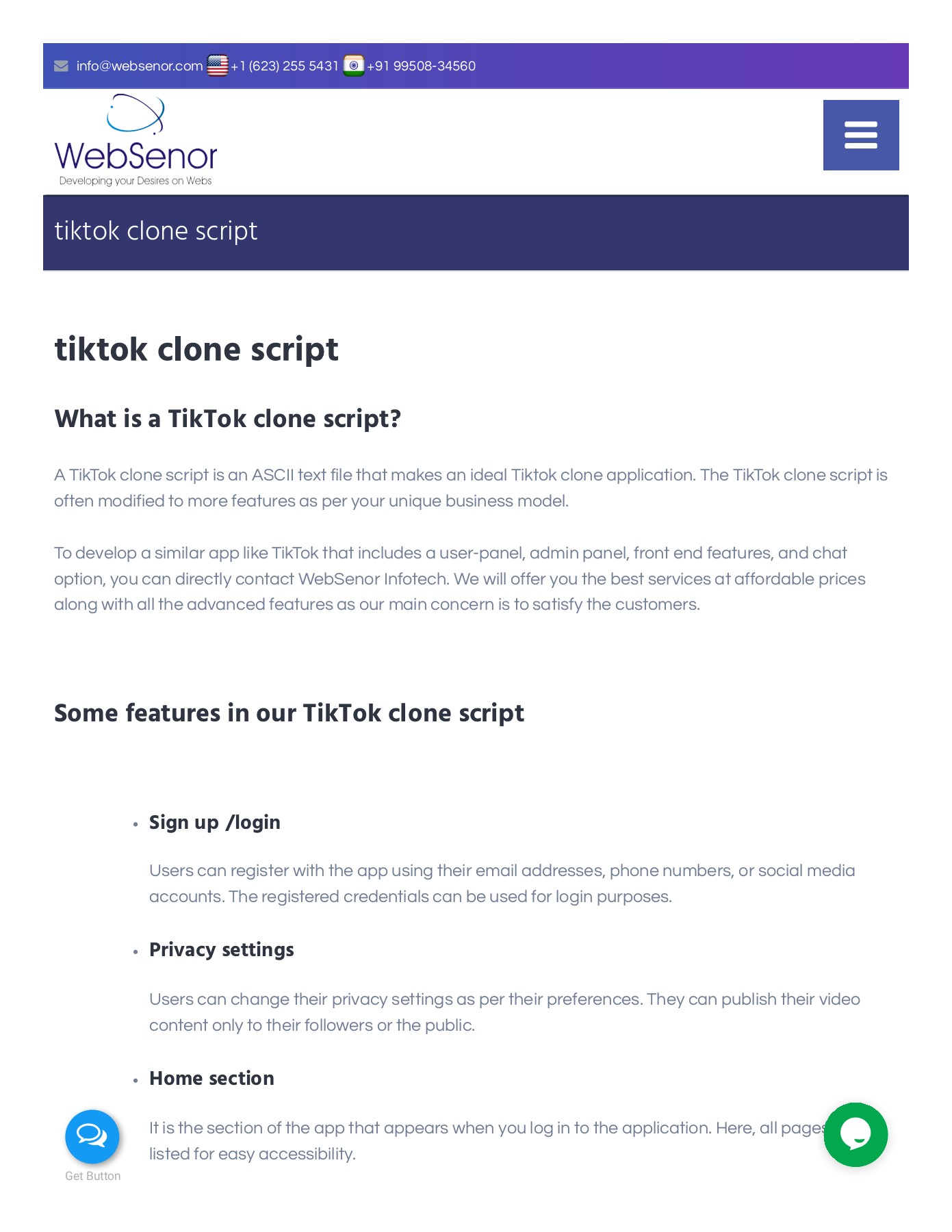 tiktok clone script - Websenor Infotech - Page 1 - 10 | Flip PDF Online | PubHTML5
