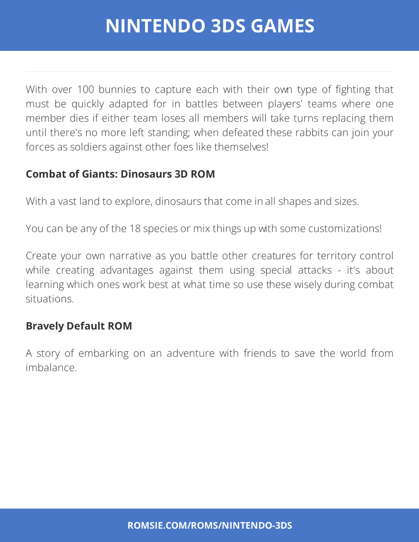 Nintendo 3DS Games - ROMs: Cool and Complete for Free Download - Romsie ...