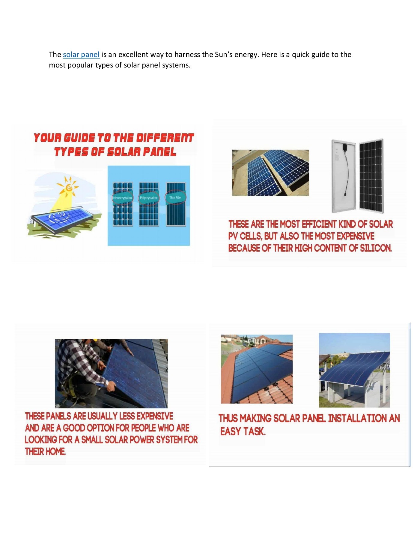 Your Guide To The Different Types Of Solar Panel - wilsonchandlerc78 ...