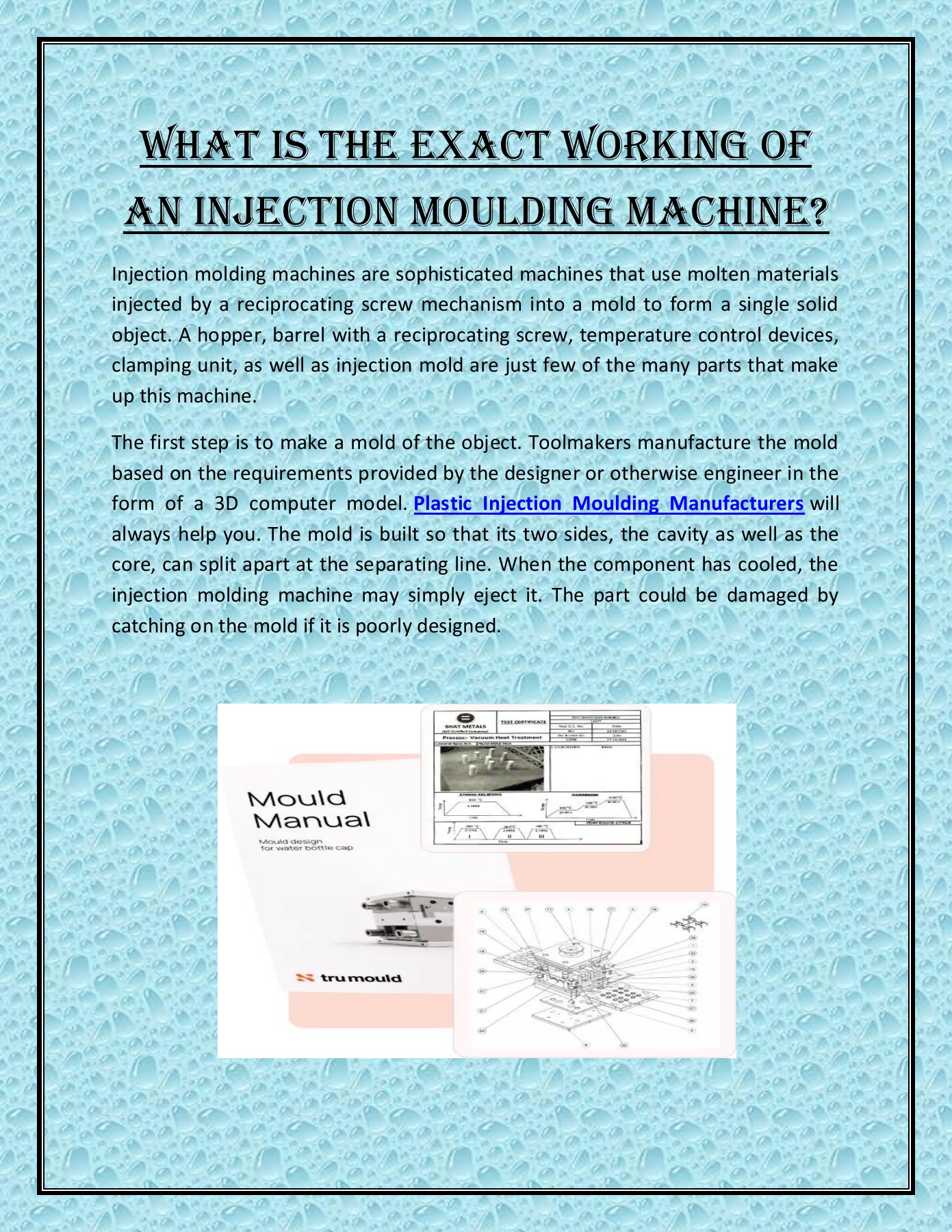 What is the exact working of an injection moulding machine - trumouldus ...