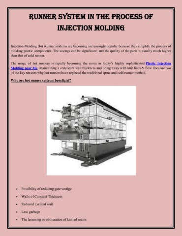 Runner System in the Process of Injection Molding - trumouldus - Page 1 ...