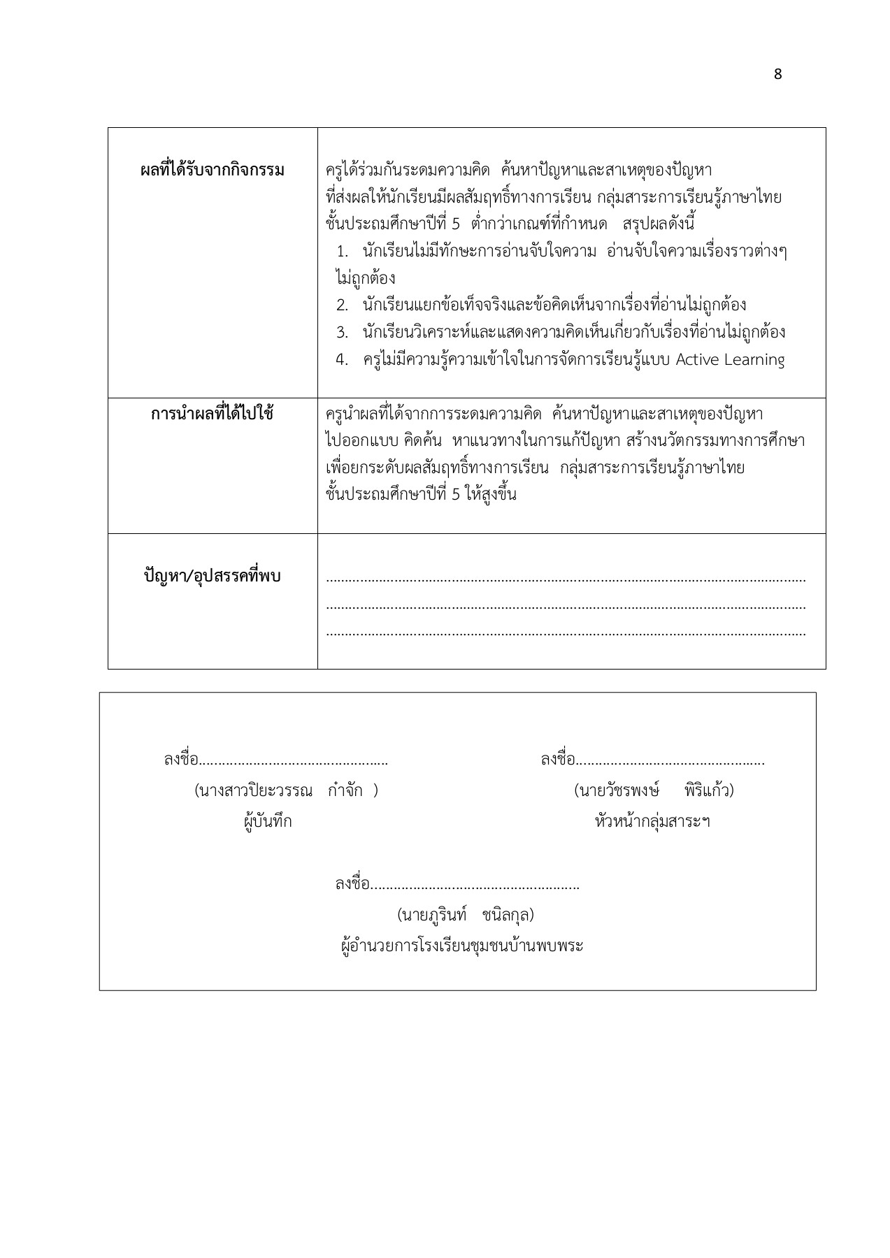 บันทึก PLC ป.5.docx - pear-ka - หน้าหนังสือ 8 | พลิก PDF ออนไลน์ | PubHTML5