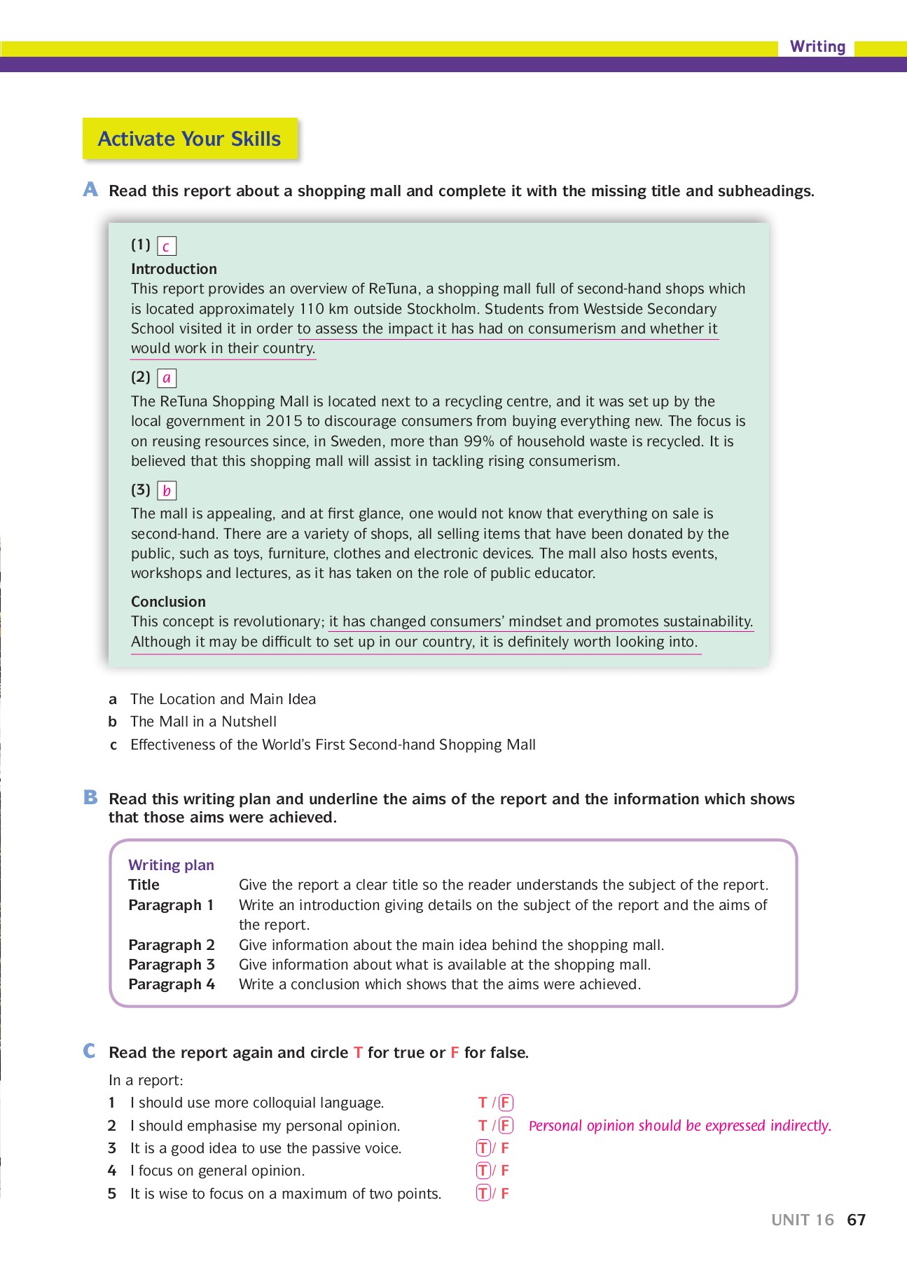 Activate your Writing for B2 with answer key - Hamilton House Publishers - Page 67 | Flip PDF ...