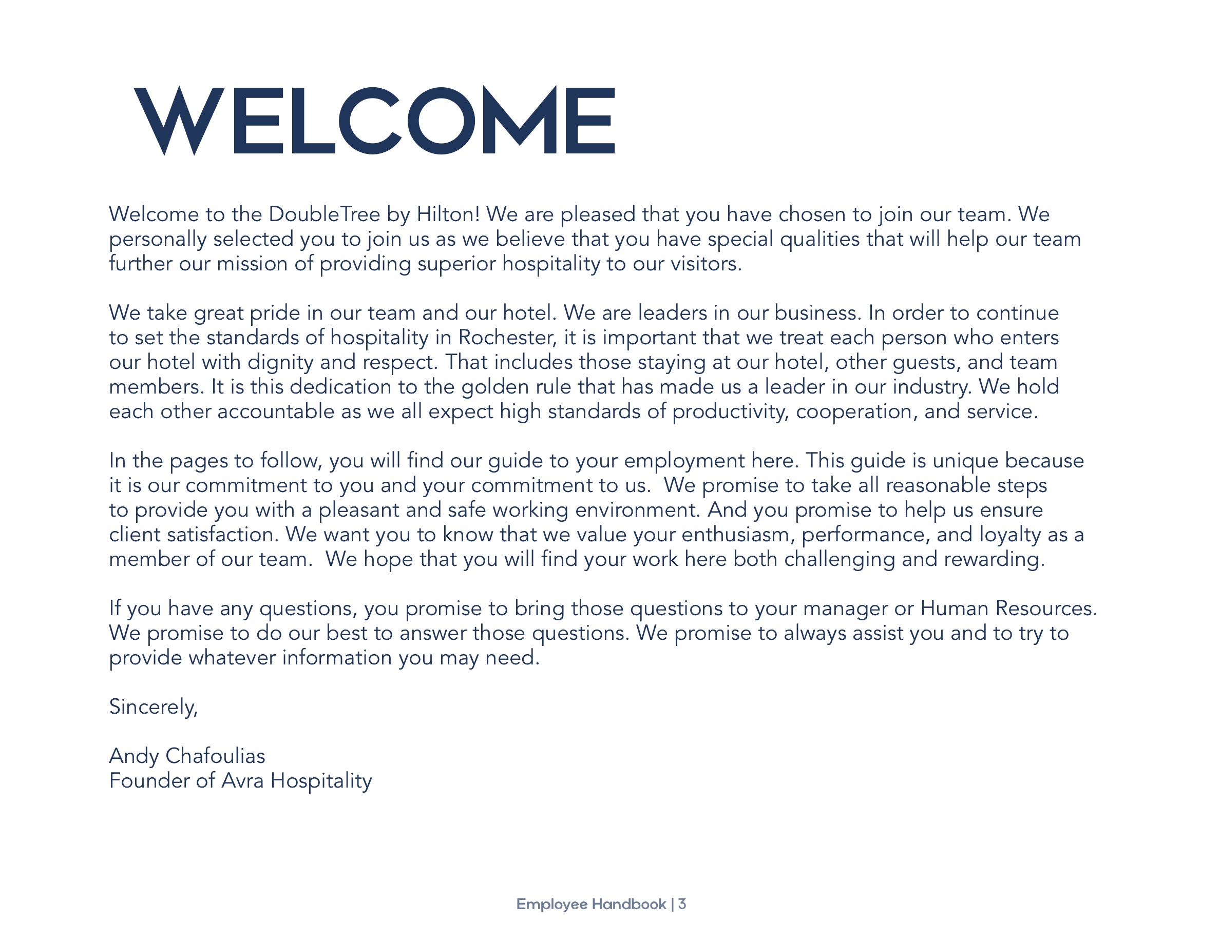 Employee Handbook - DoubleTree - Stokes Wagner - Page 3 | Flip PDF ...