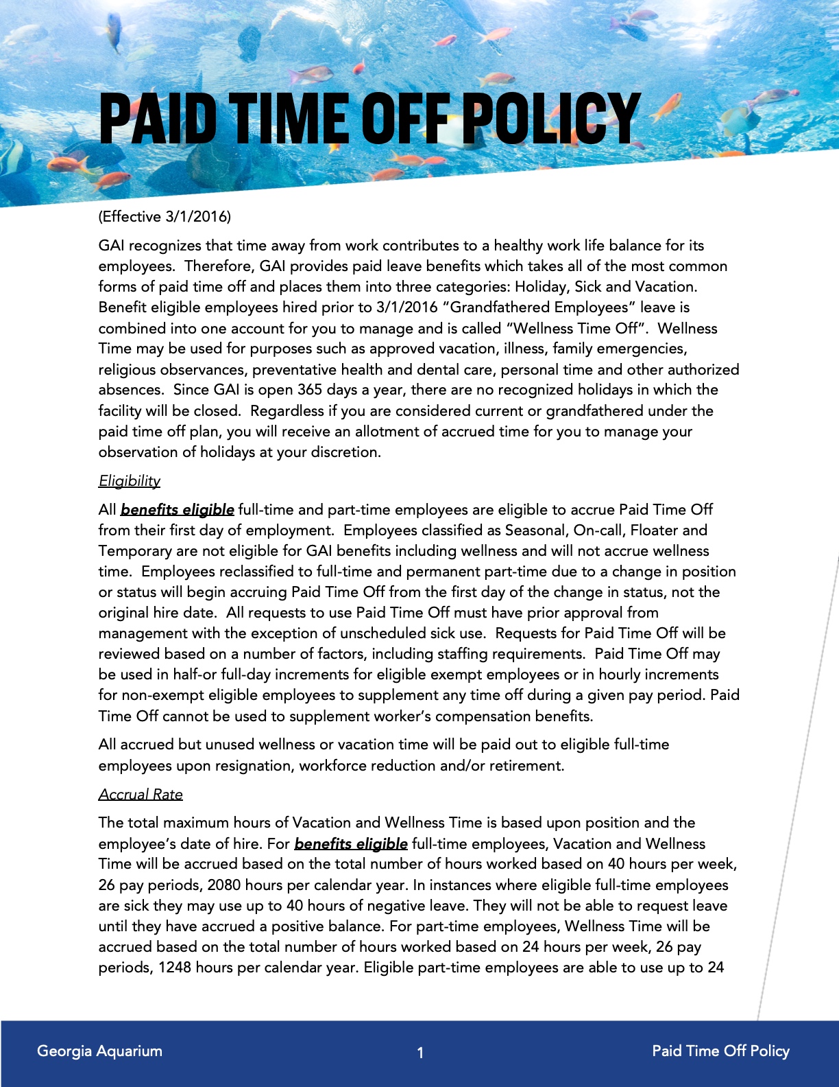Aquapact Paid Time Off Policy - Stokes Wagner - Page 1 - 5 | Flip PDF ...