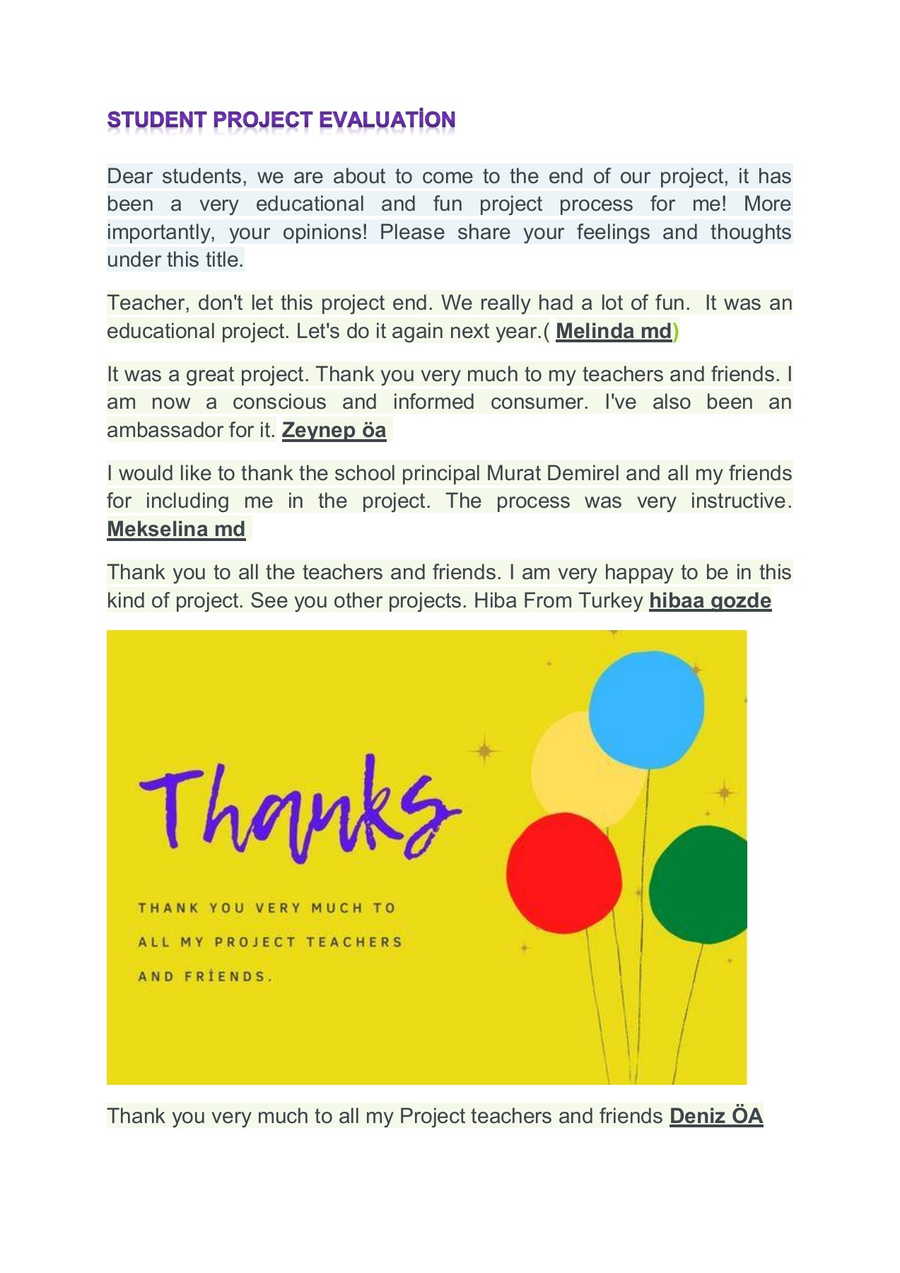 SAVVY CONSUMER Student Project Evaluation - VİLDAN TÜMAY - Page 1 - 7 ...